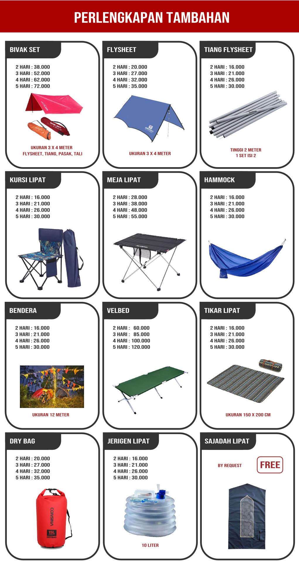 Nona Petualang | Persewaan Alat Camping di Surabaya